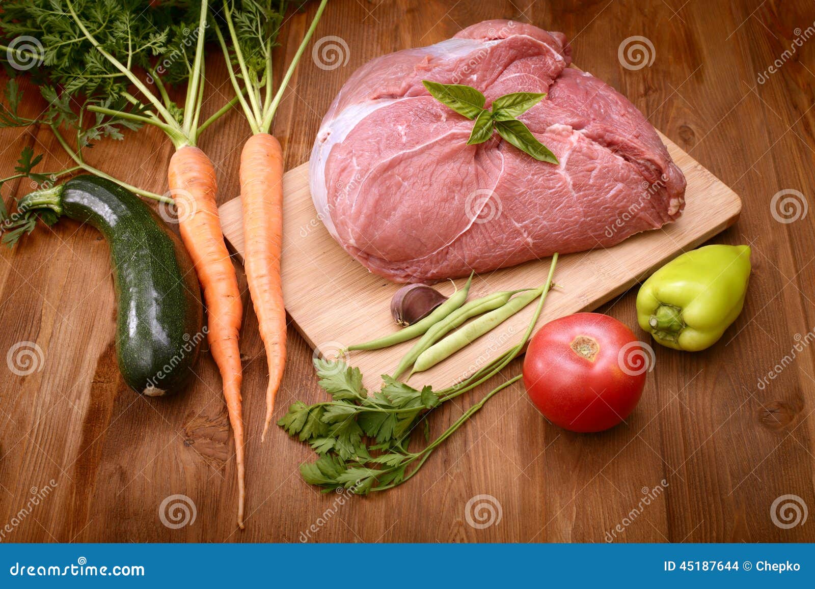 Raw meat and vegetables stock photo. Image of organic - 45187644