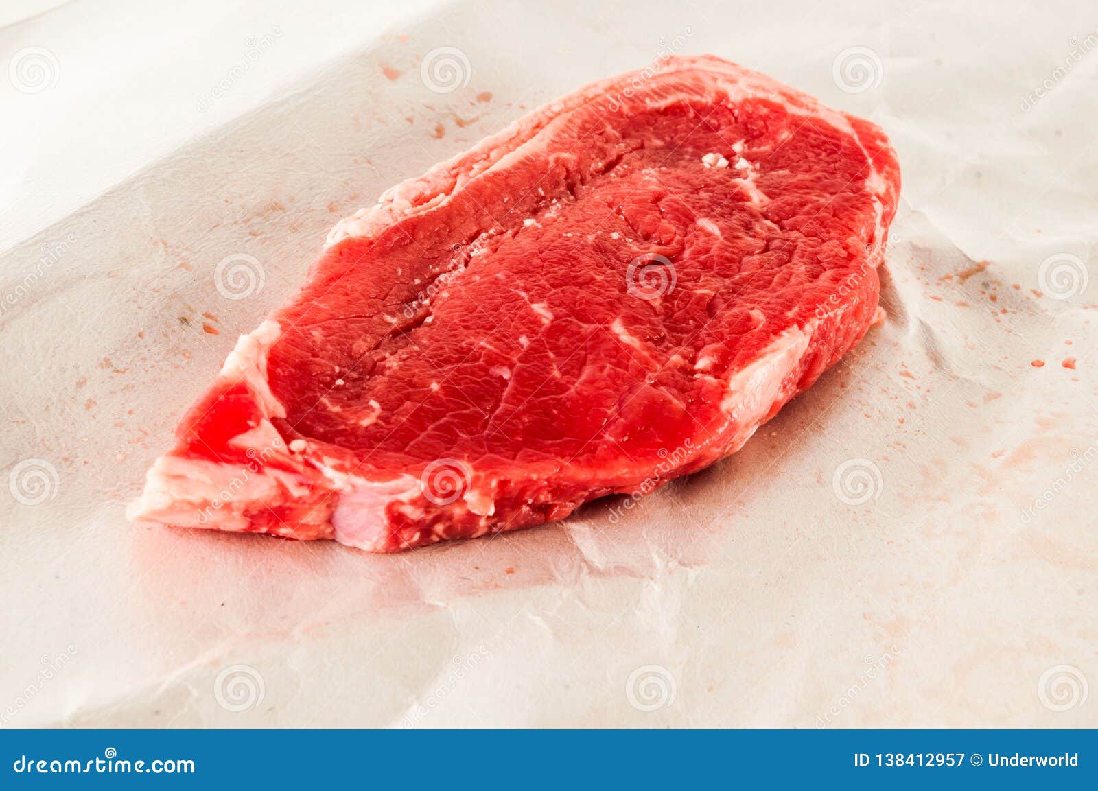 Raw Meat on a White Background Stock Image - Image of roast, loin ...