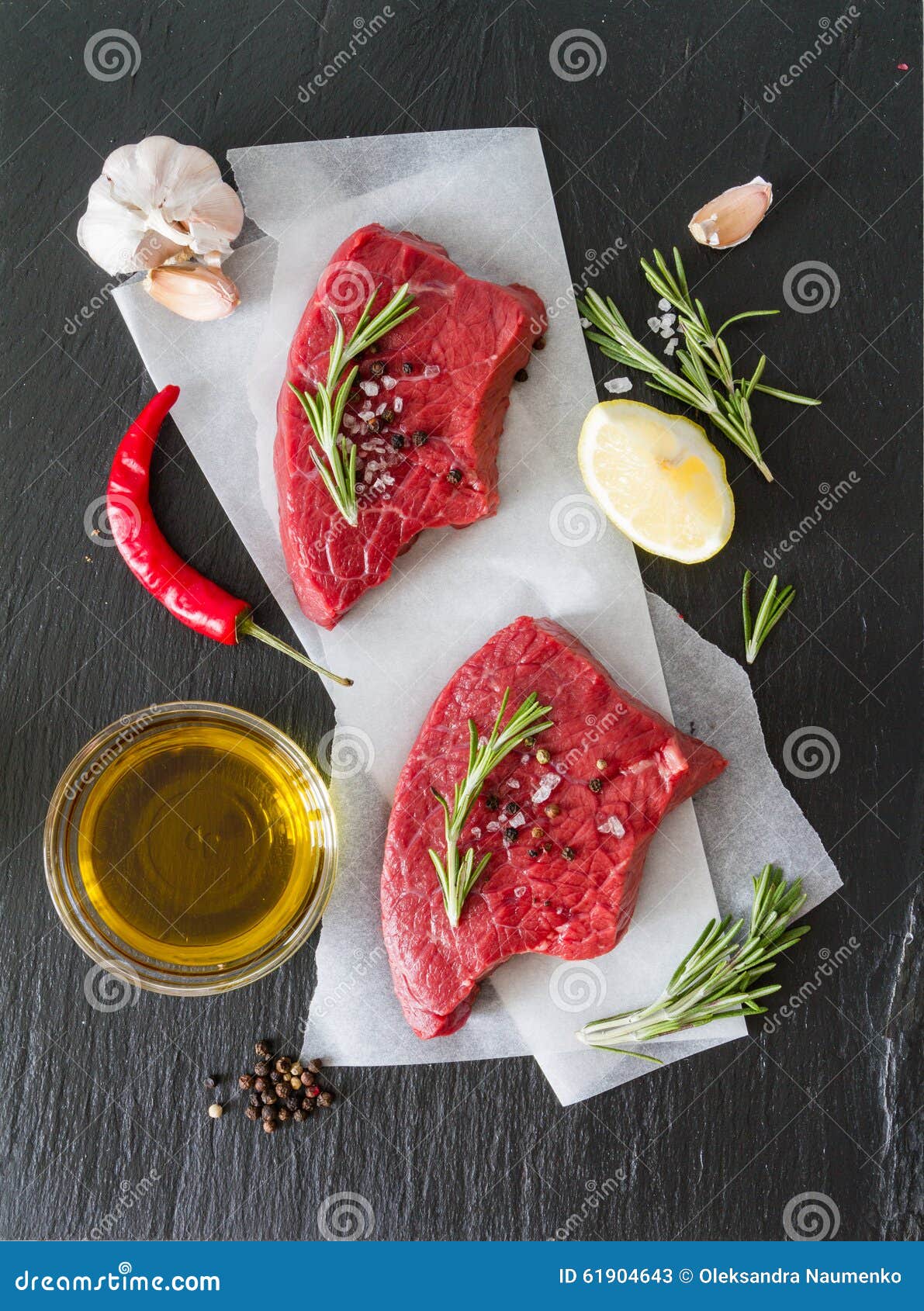 Raw Meat on Wood Background Stock Image - Image of rosemary, dark: 61904643