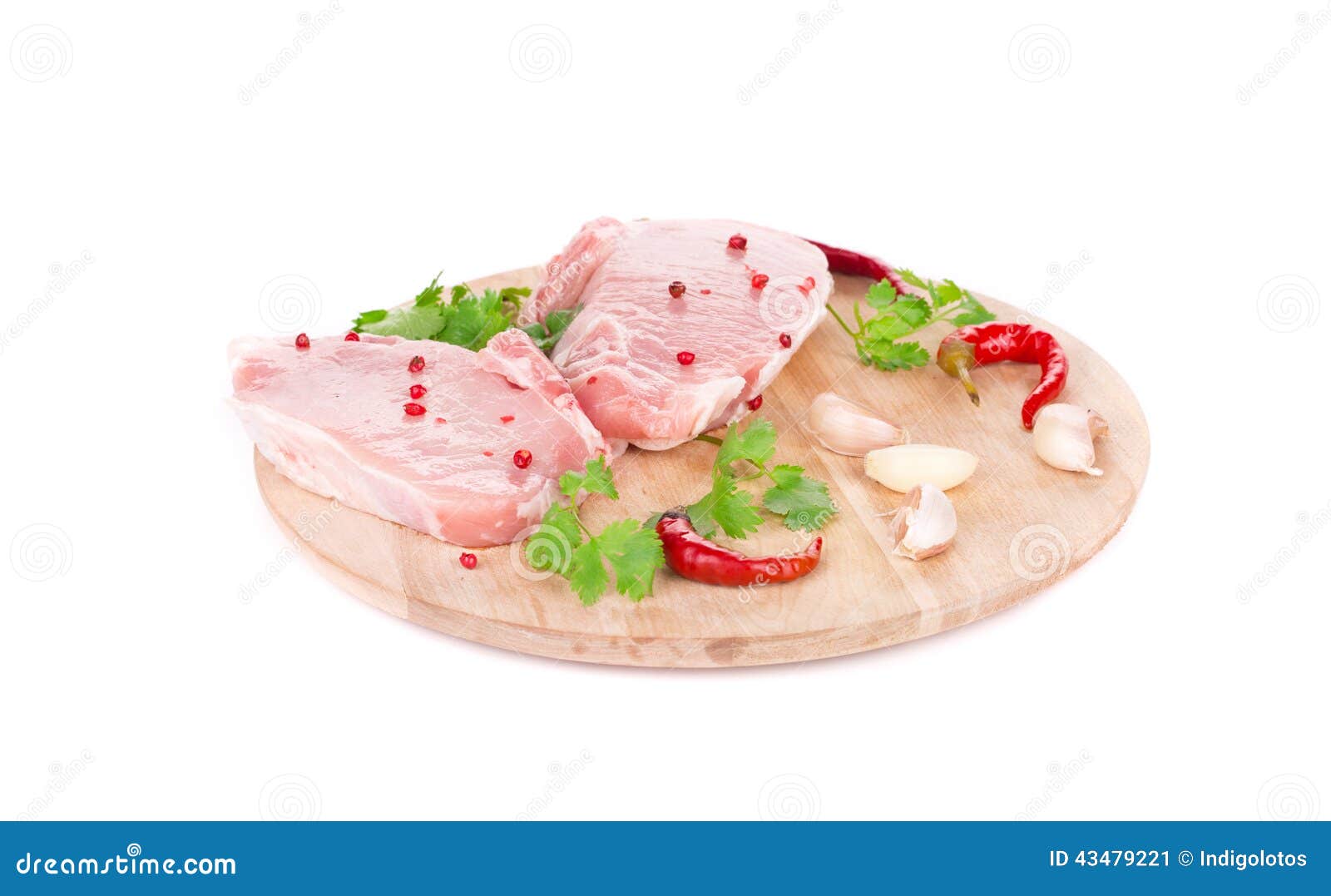 Raw Meat on a Wooden Platter. Stock Image - Image of closeup, platter ...