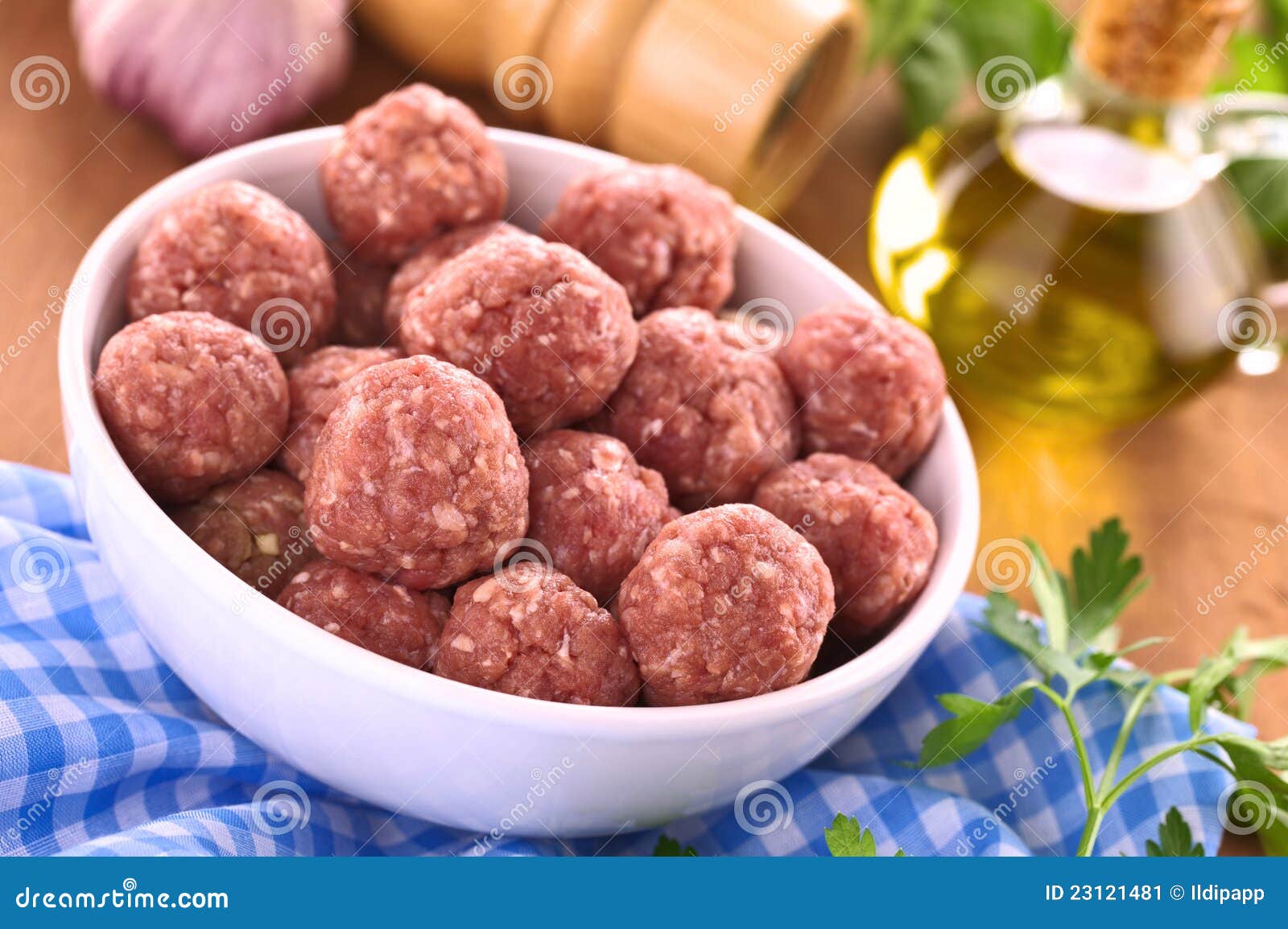 Raw Meatballs stock image. Image of meatball, studio - 23121481