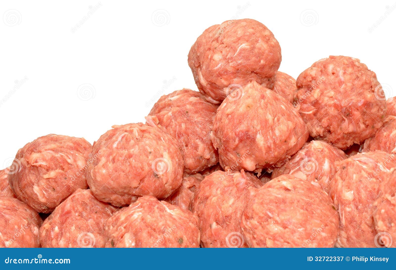 Raw Meatballs stock image. Image of meatball, pork, isolated - 32722337