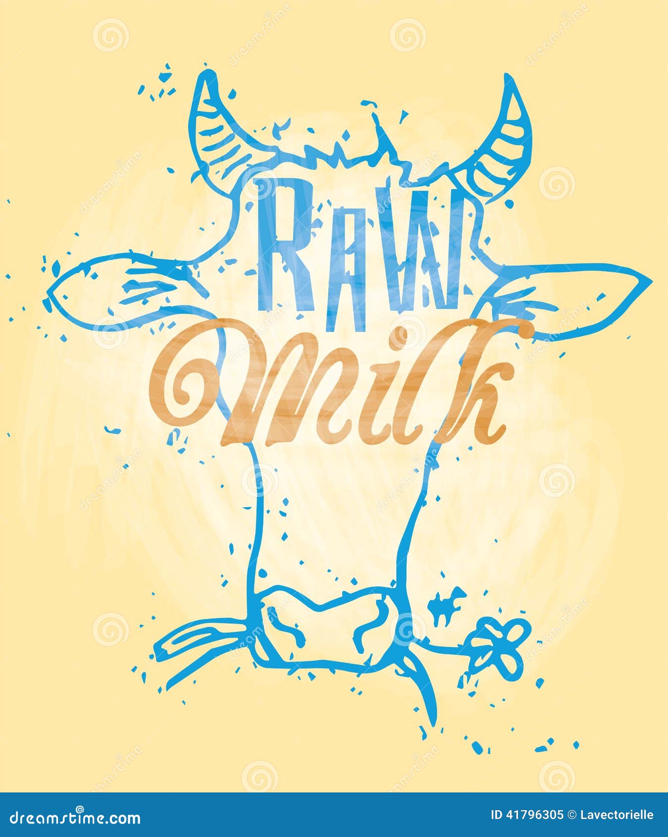 Raw Milk stock vector. Illustration of packaging, advertisement - 41796305