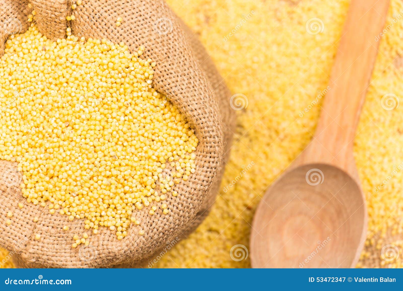 Raw millet stock image. Image of cereal, wooden, seed - 53472347