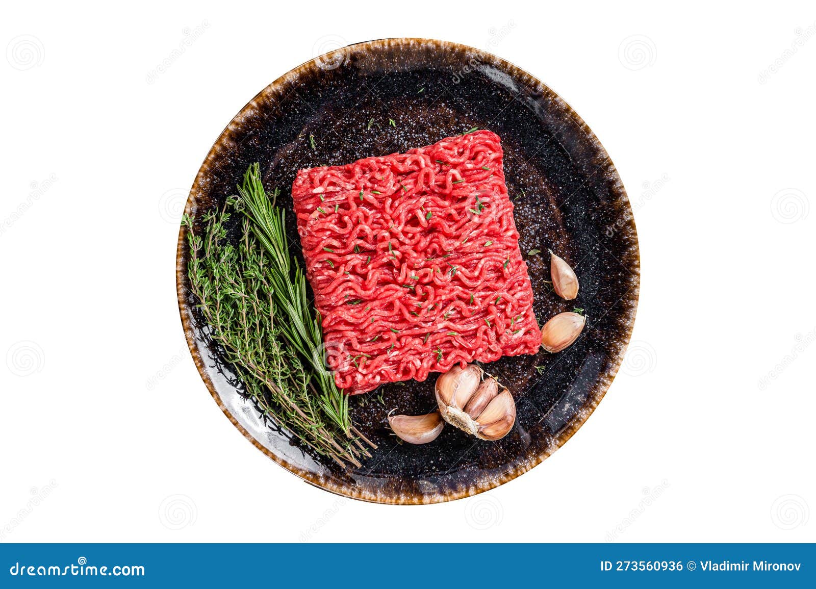 Raw Mince, Minced Ground Beef and Lamb Meat. Isolated on White ...