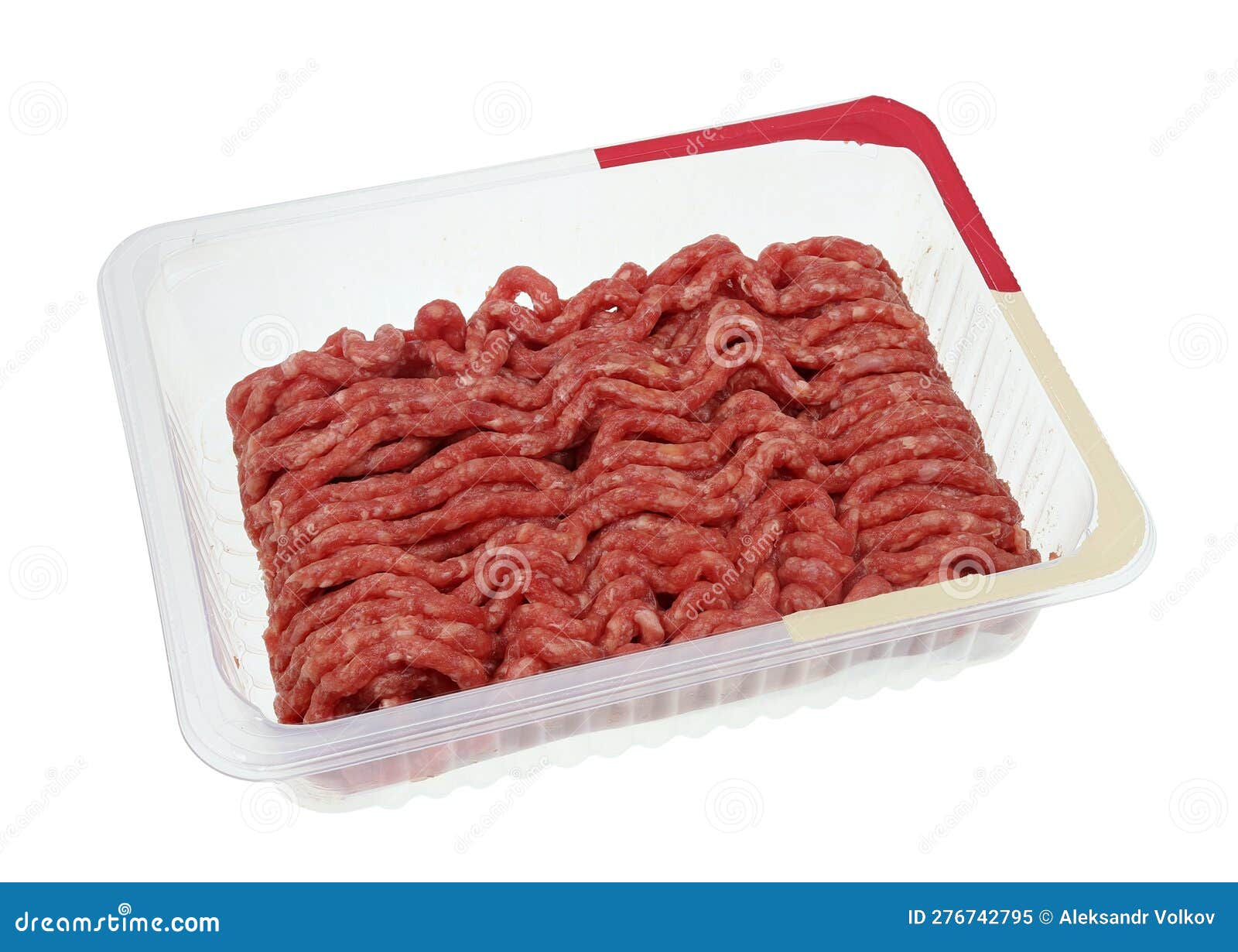 Raw Minced Beef in a Plastic Container Stock Image - Image of burger ...
