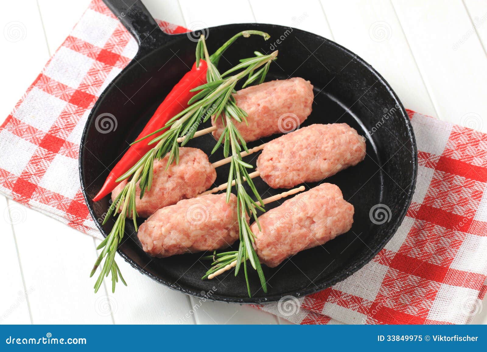 Raw minced meat kebabs stock image. Image of lunch, skewers - 33849975