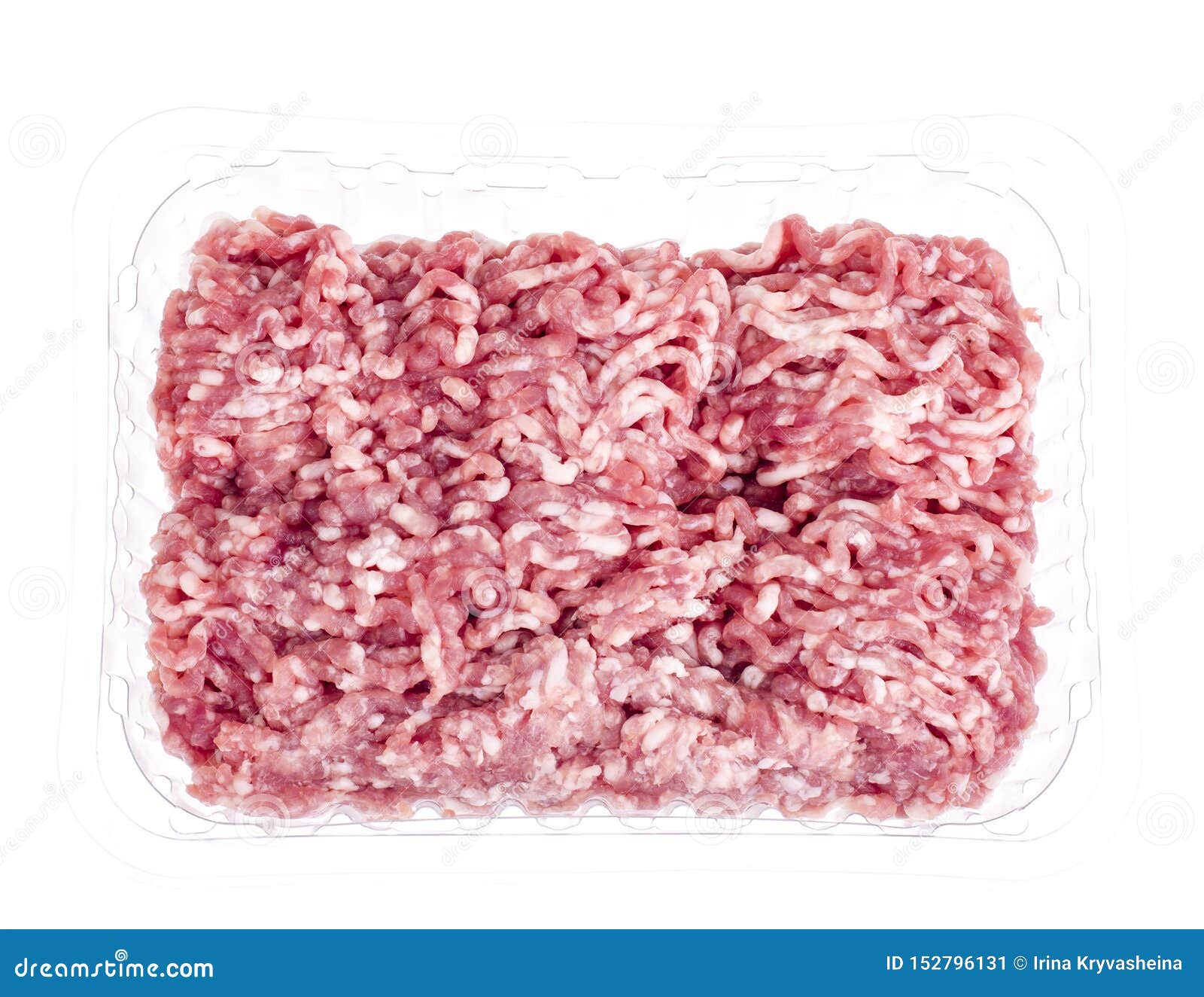 Raw Minced Meat in Plastic Packaging Stock Image - Image of food ...
