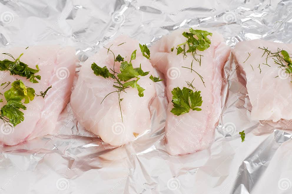 Raw monk fish stock image. Image of white, monk, seafood - 9946093