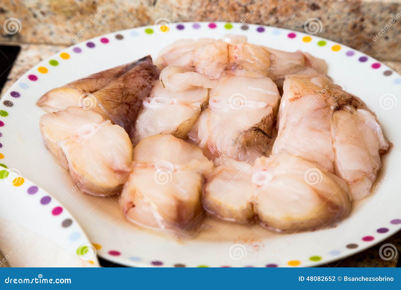 Raw monkfish tails stock photo. Image of horizontal, fresh - 48082652