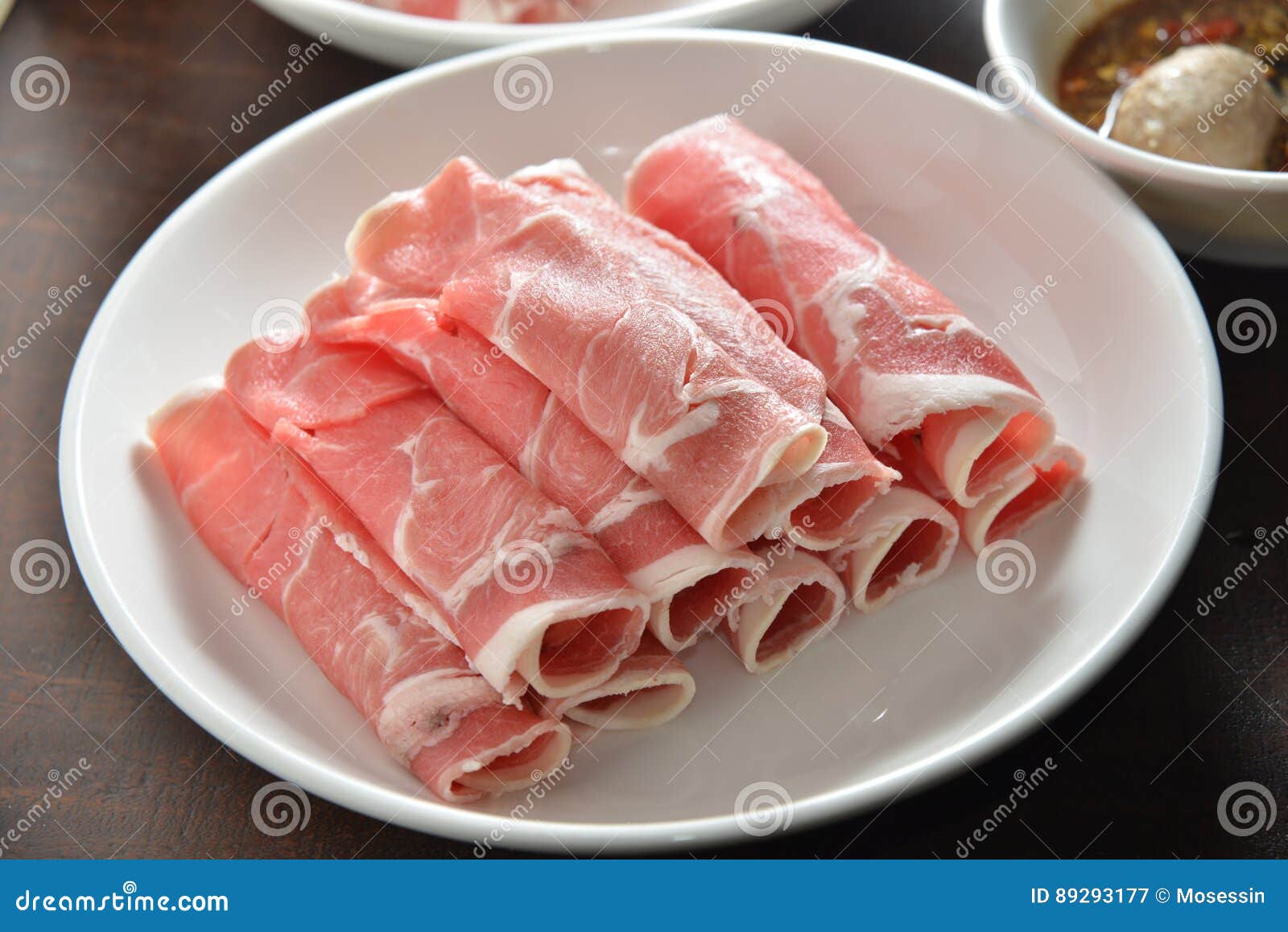Raw mutton roll stock image. Image of steamer, pork, style - 89293177