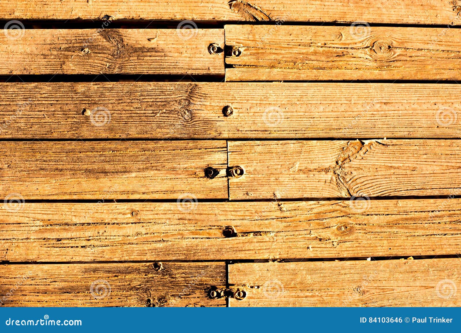 Raw Natural Wood Plank with Nails Stock Photo - Image of background ...