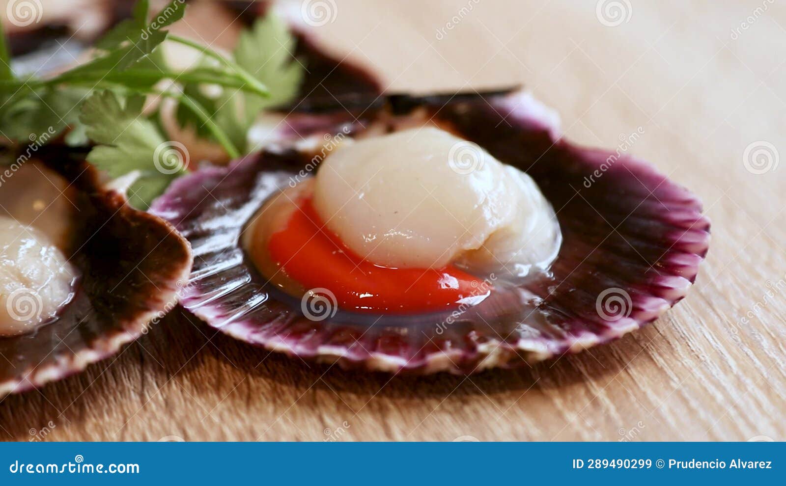 Natural Scalops in the Shell Stock Video - Video of galicia, food ...