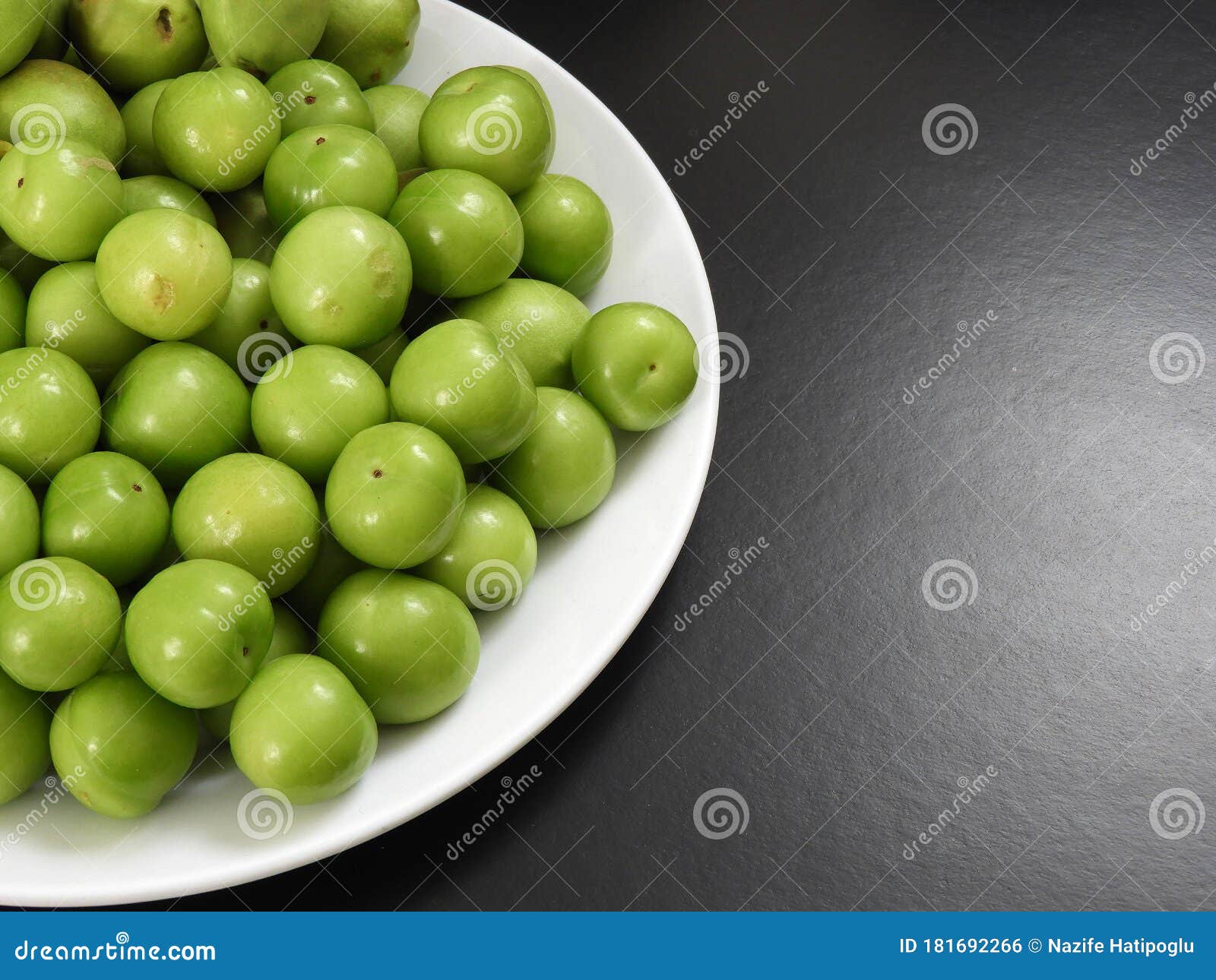 Raw Nectarine and Sour Plum,first Sour Fruits in Spring Stock Photo ...