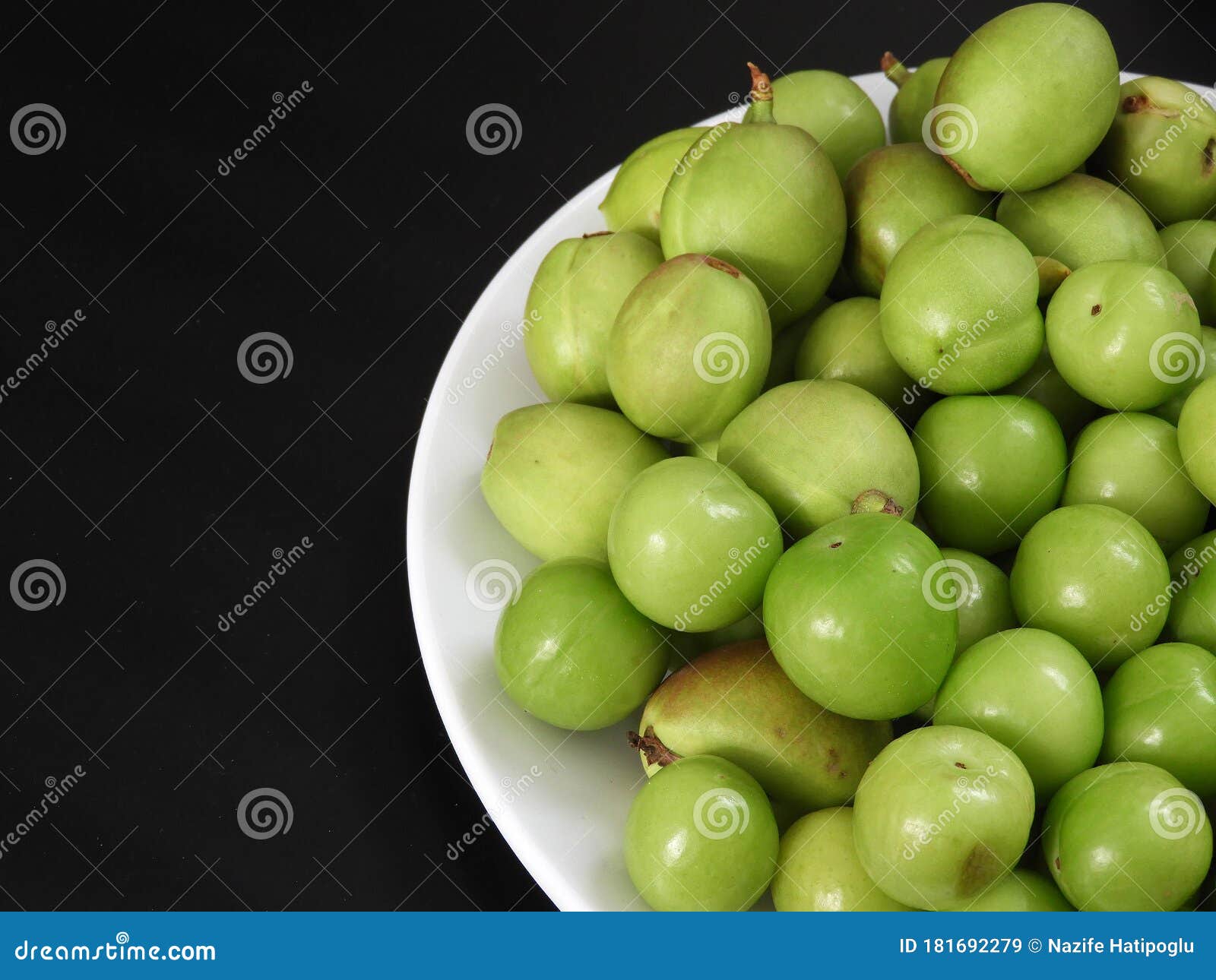 Raw Nectarine and Sour Plum,first Sour Fruits in Spring Stock Image ...