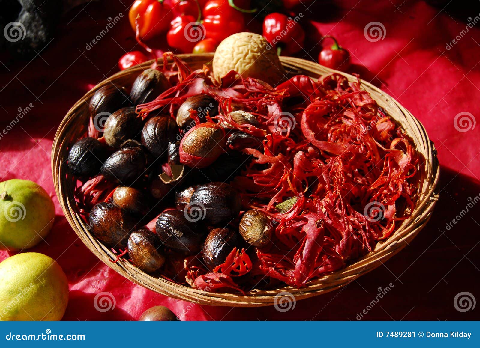 Raw Nutmeg stock image. Image of fruit, lemon, natural - 7489281