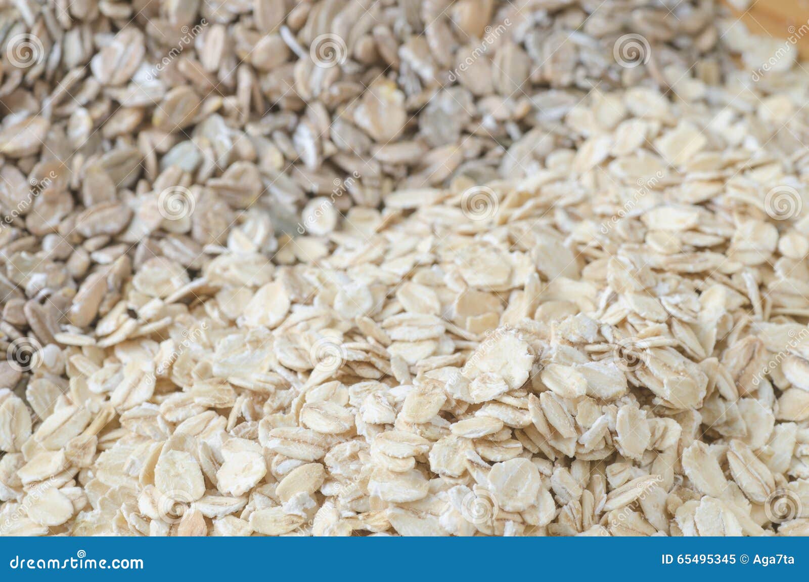 Raw oat and rye flakes stock image. Image of detail, meal - 65495345