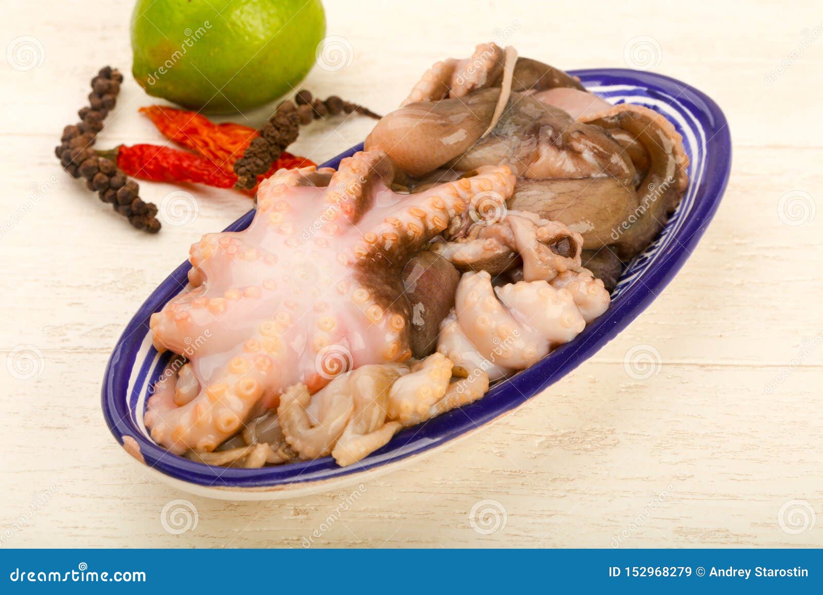 Raw octopus stock image. Image of marine, nature, eating - 152968279