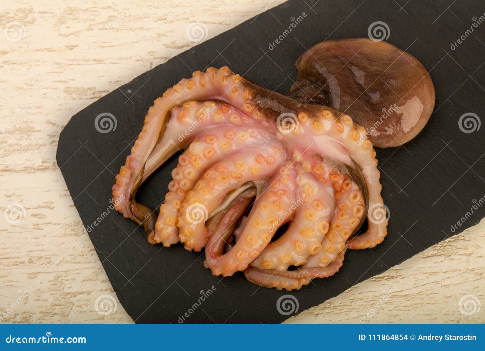 Raw octopus stock photo. Image of purple, eating, mollusk - 111864854