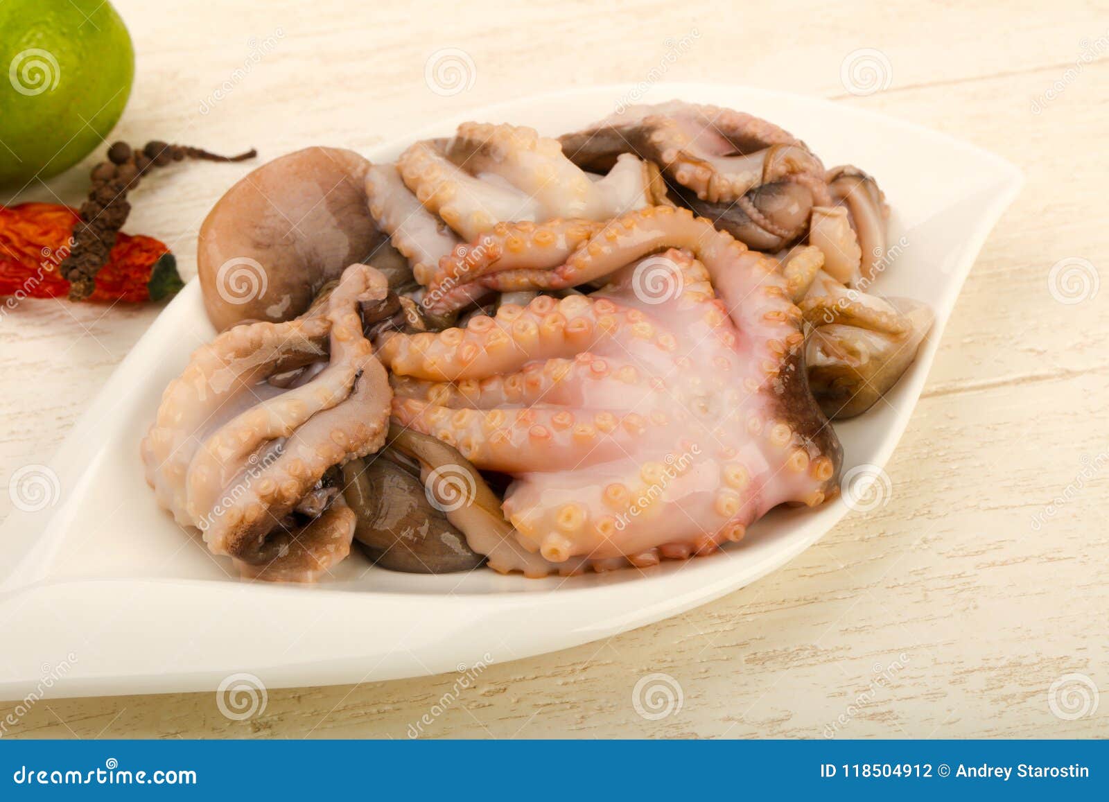 Raw octopus stock photo. Image of nature, natural, delicatessen - 118504912