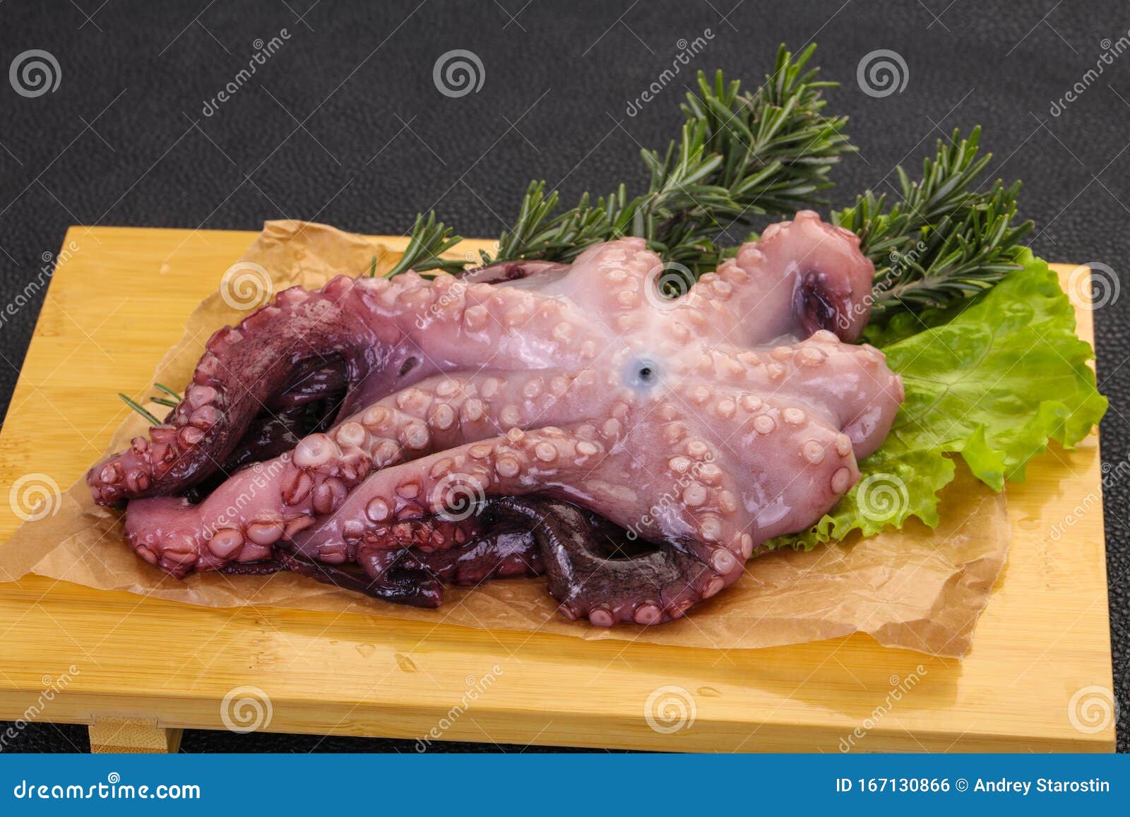 Raw Octopus Ready for Cooking Stock Photo - Image of animal, marine ...
