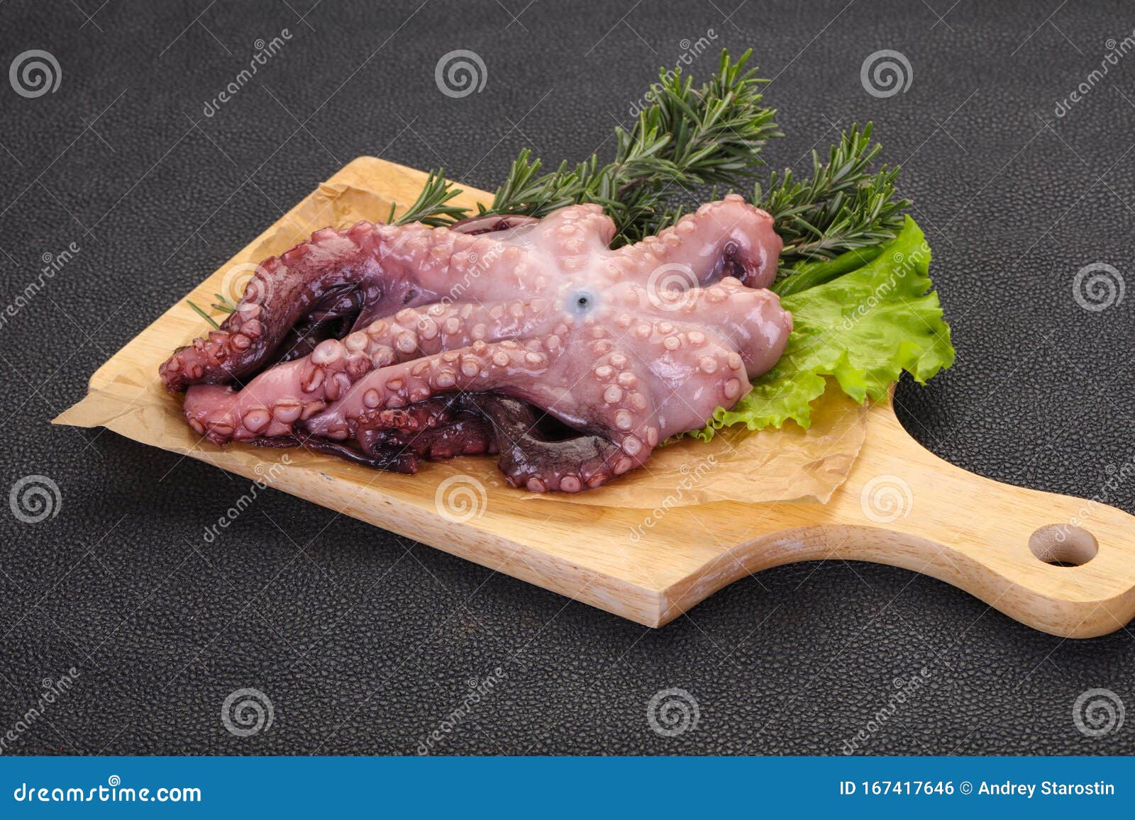 Raw Octopus Ready for Cooking Stock Photo - Image of object, seafood ...