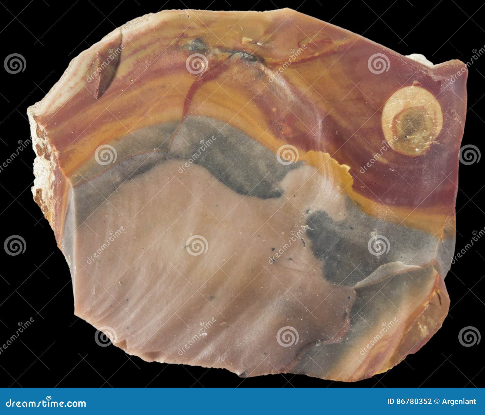 Raw Orange and Brown Flint Mineral Macro Isolated Stock Photo - Image ...