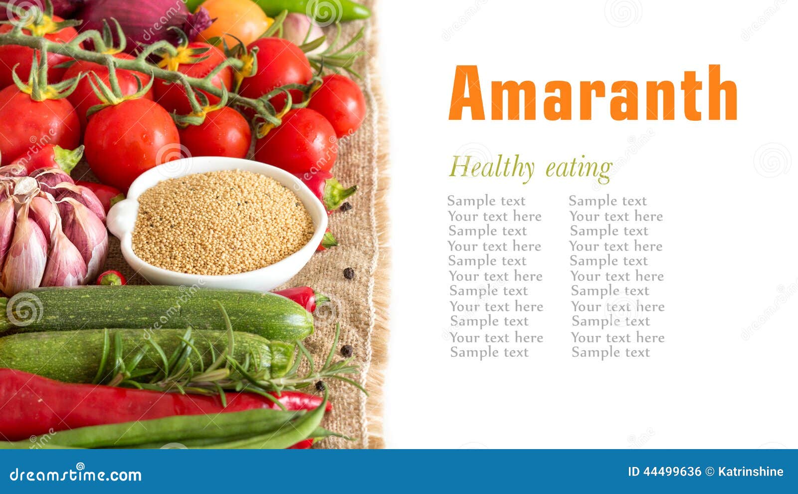 Raw Organic Amaranth and Vegetables Stock Photo - Image of healthy ...