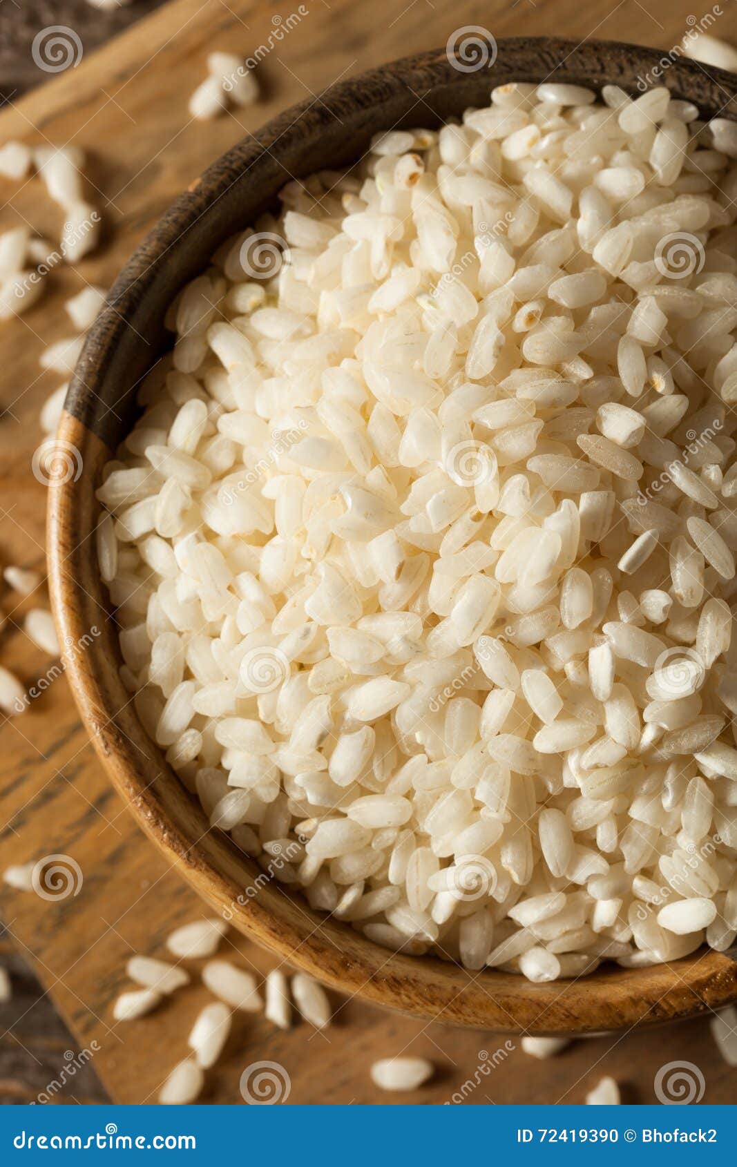 Raw Organic Arborio Rice stock photo. Image of dietary - 72419390