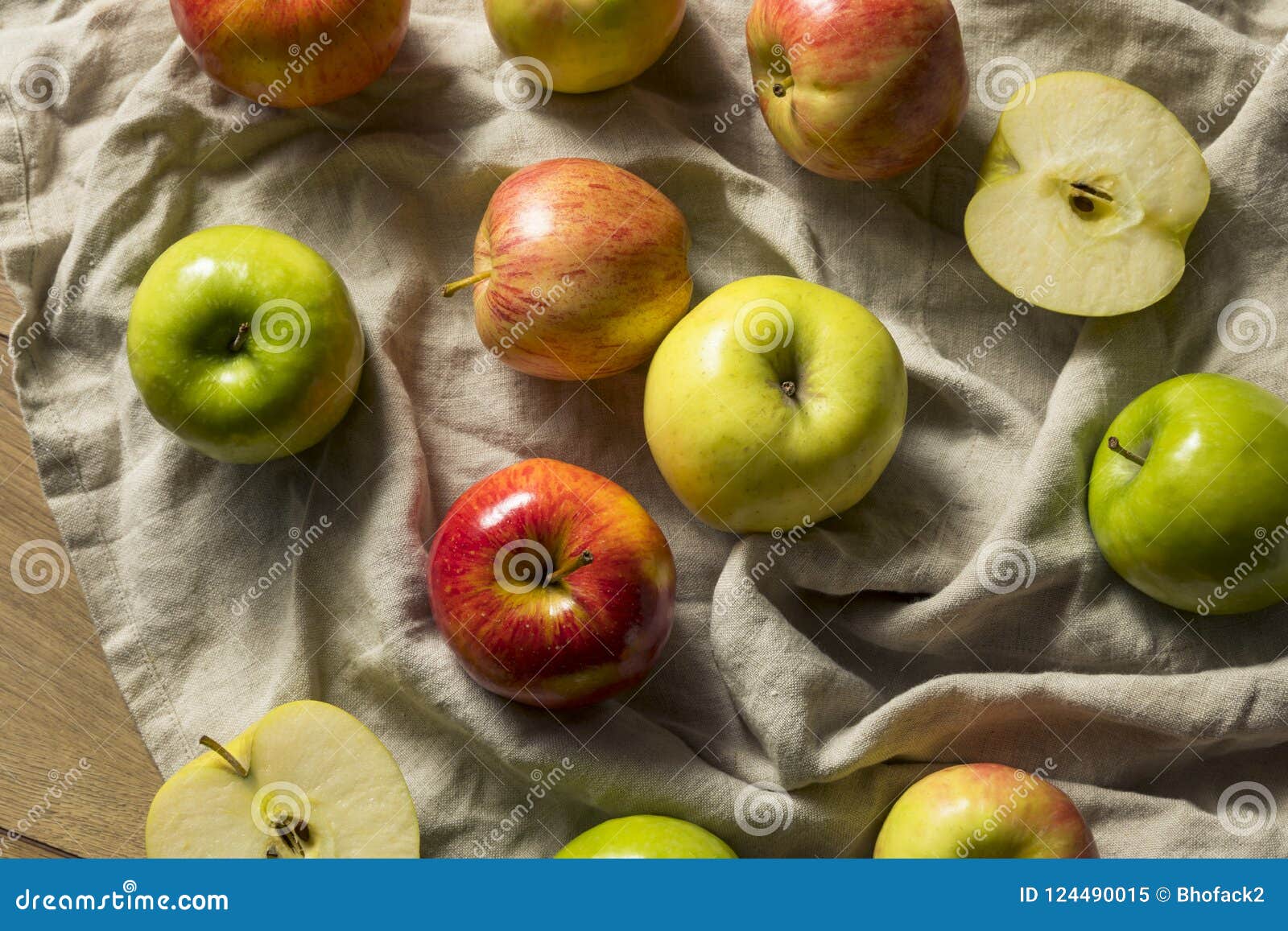 Raw Organic Assorted Apples Stock Image - Image of fruit, garden: 124490015