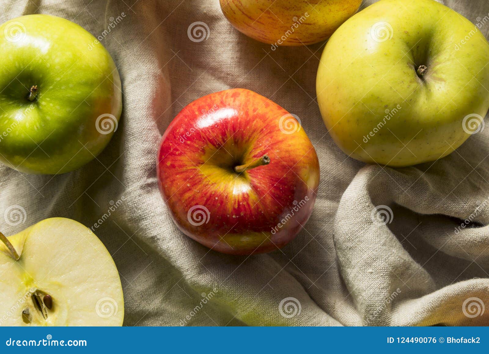 Raw Organic Assorted Apples Stock Photo - Image of juicy, healthy ...