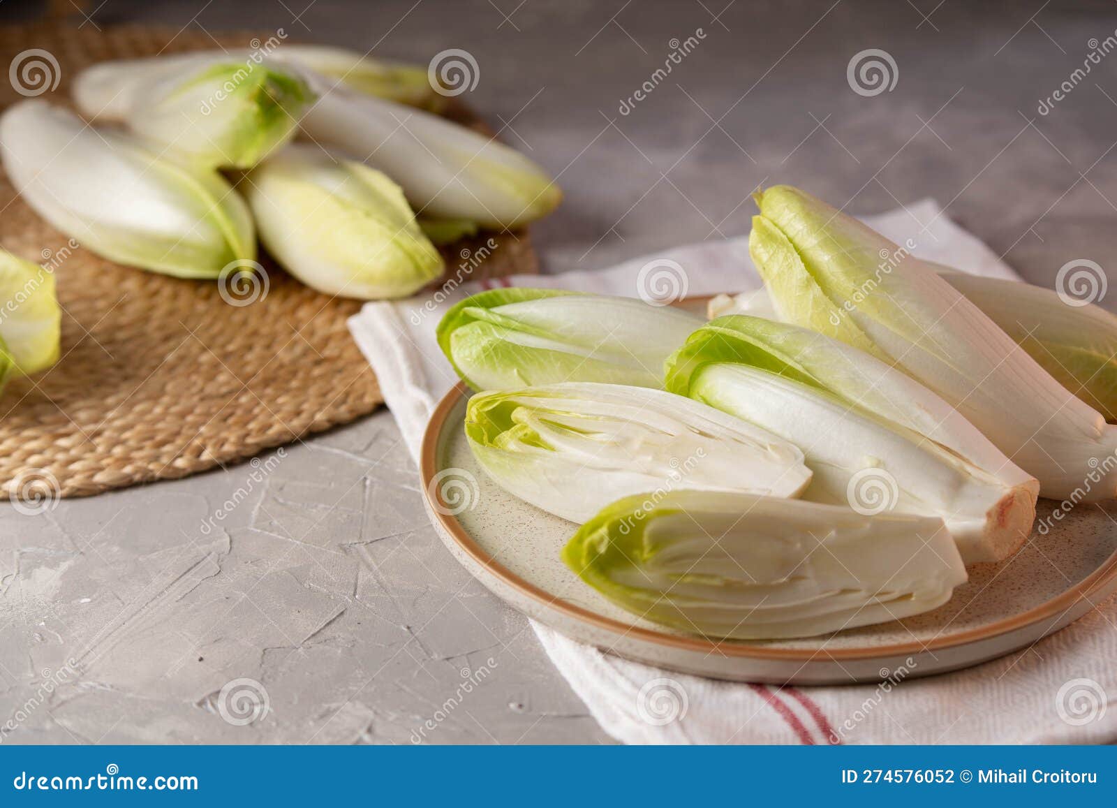Raw Organic Belgian Endive Ready To Use Stock Photo - Image of ...