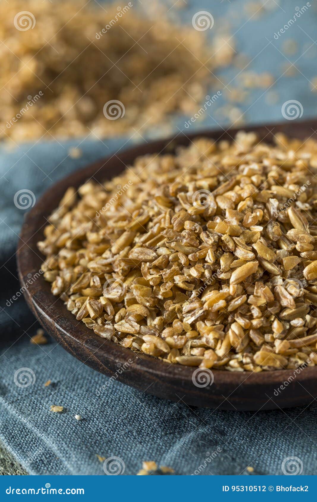 Raw Organic Brown Bulgar Wheat Stock Photo - Image of groats, bulgur ...