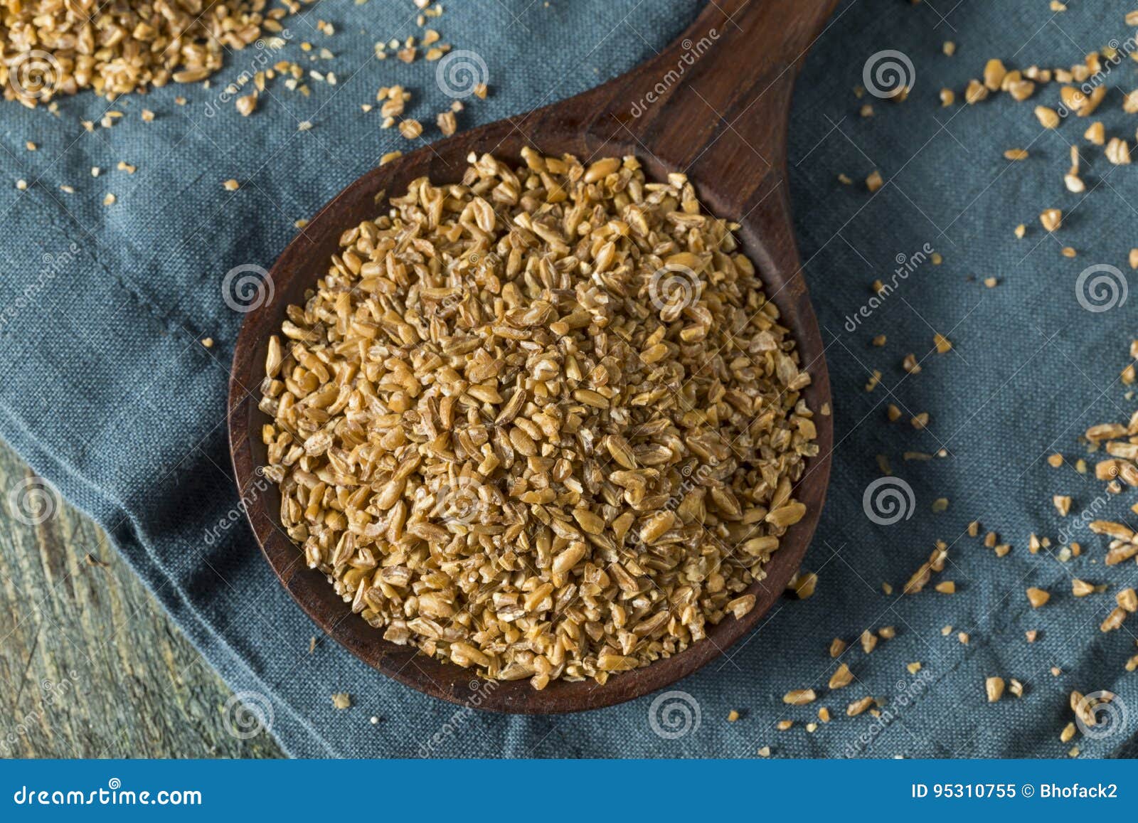 Raw Organic Brown Bulgar Wheat Stock Image - Image of groats, energy ...
