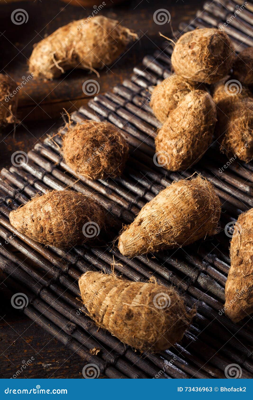 Raw Organic Brown Eddoes stock image. Image of eddo, agriculture - 73436963