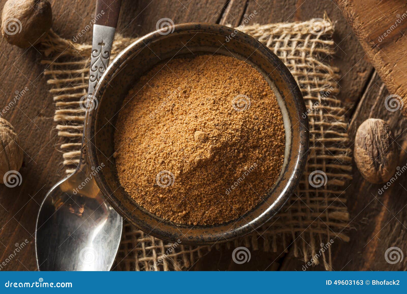 Raw Organic Dry Nutmeg stock image. Image of gourmet - 49603163