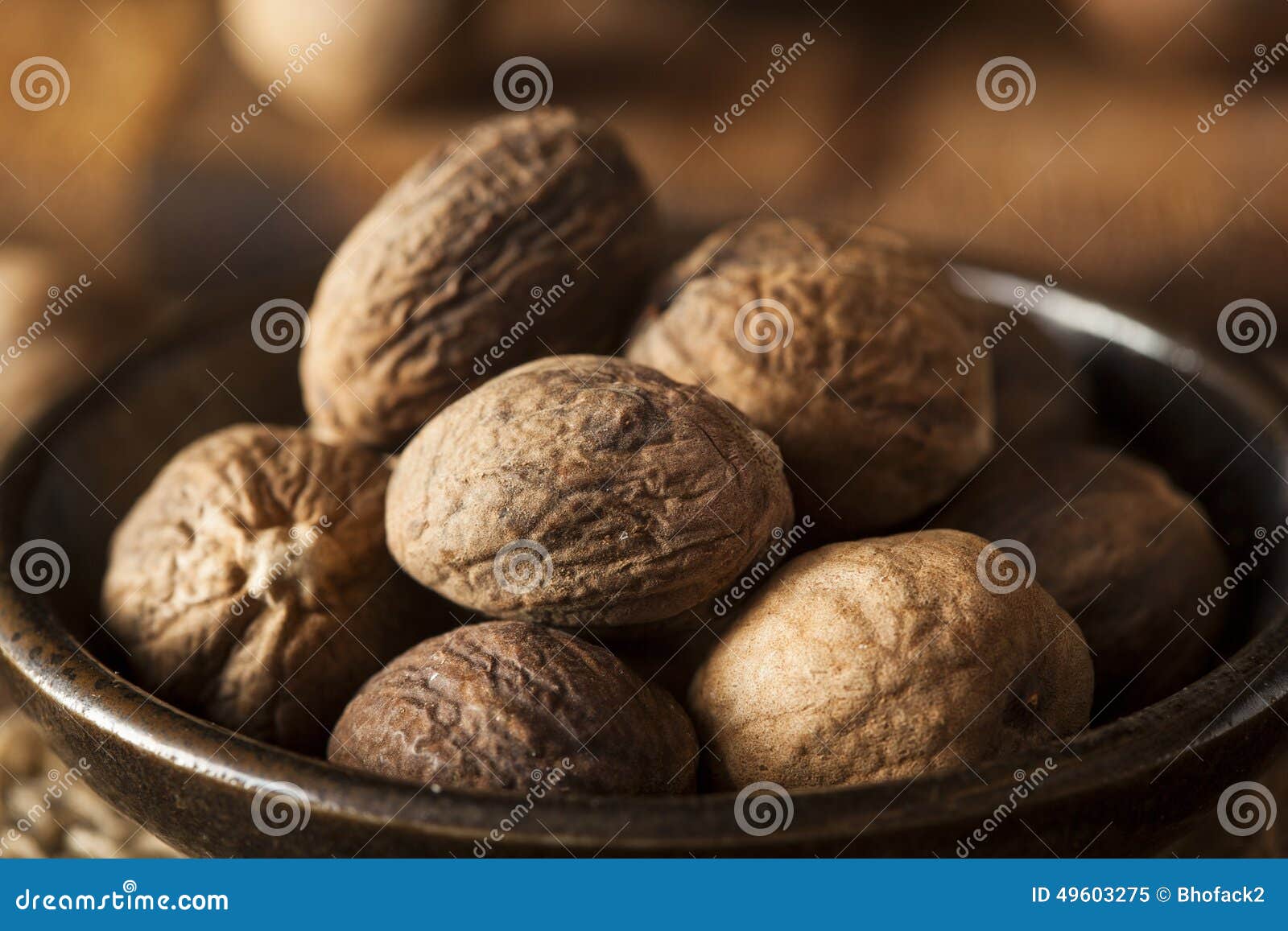 Raw Organic Dry Nutmeg stock image. Image of pile, india - 49603275