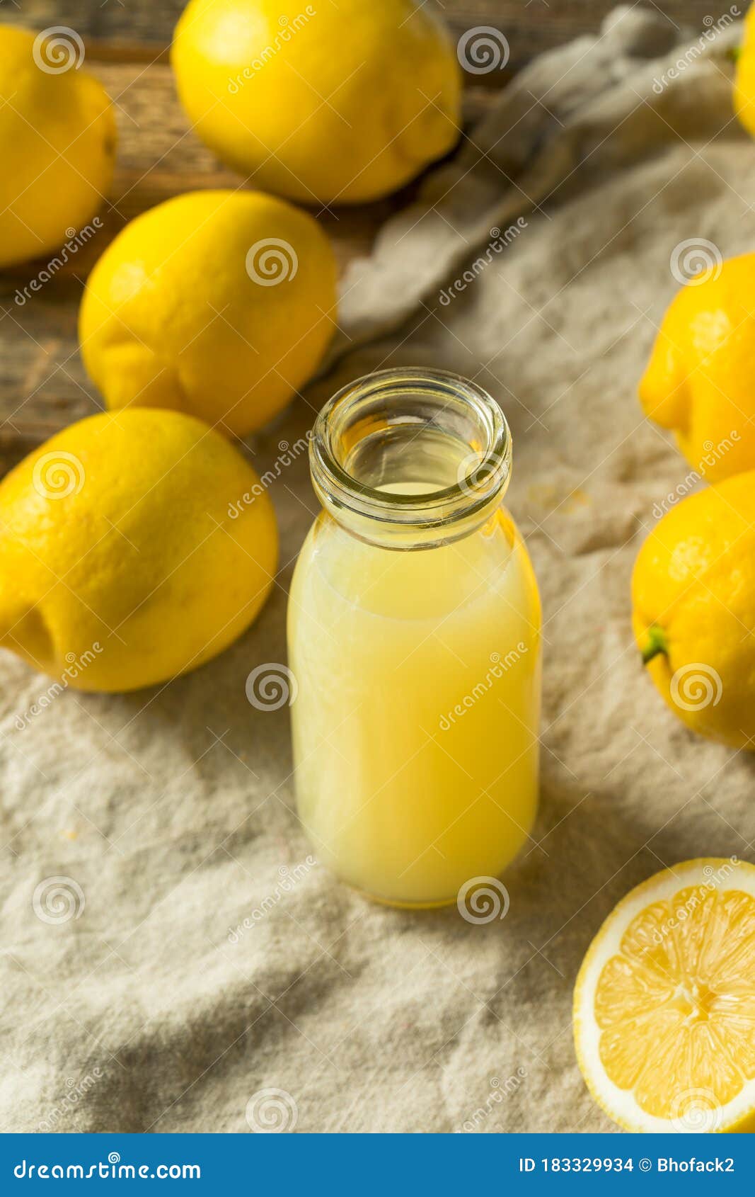 Raw Organic Fresh Lemon Juice Stock Photo - Image of food, healthy ...