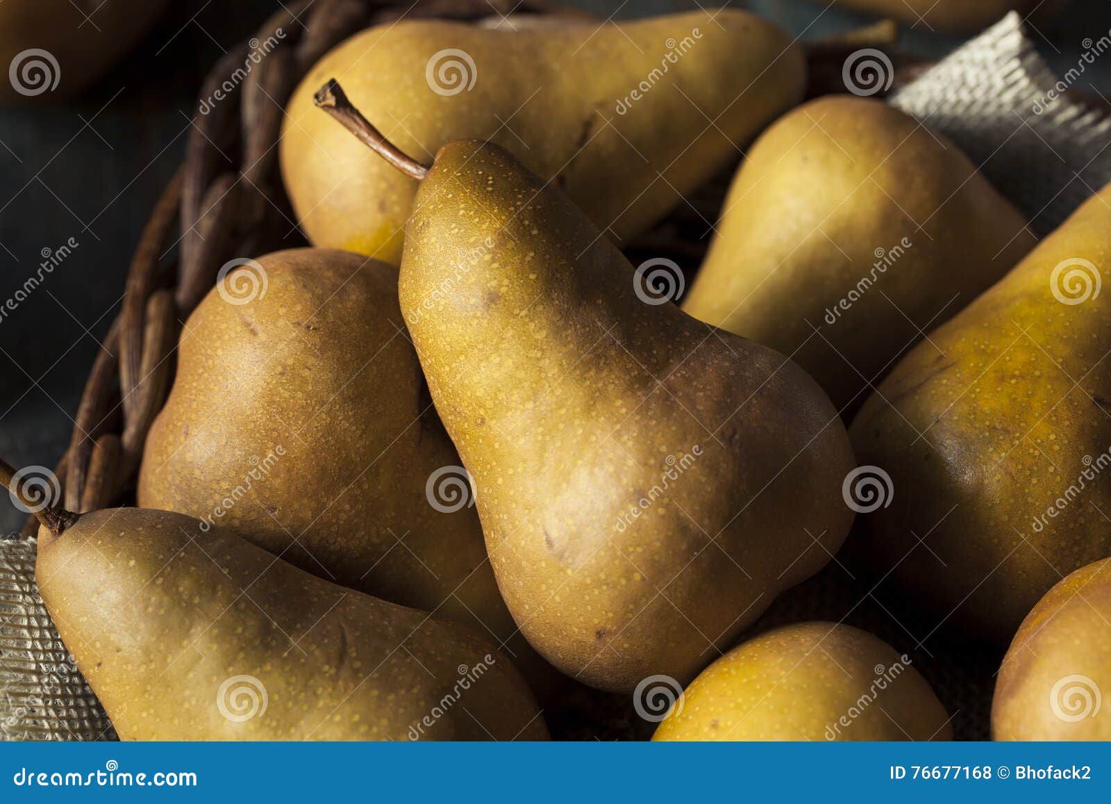 Raw Organic Green and Brown Bosc Pears Stock Photo - Image of pears ...