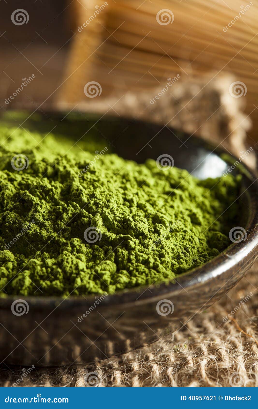 Raw Organic Green Matcha Tea Stock Image - Image of culture, herb: 48957621
