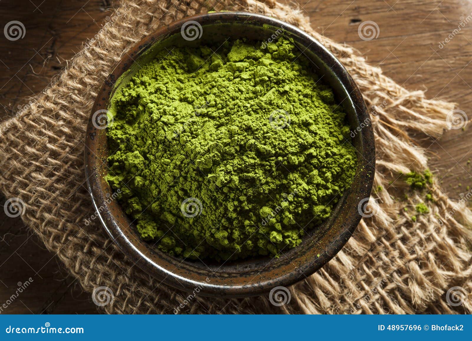 Raw Organic Green Matcha Tea Stock Photo - Image of herbal, drink: 48957696