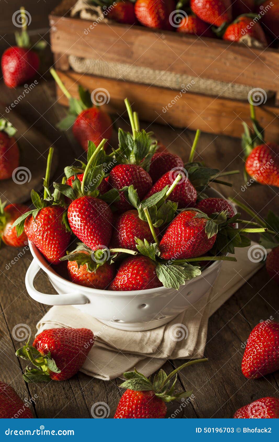 Raw Organic Long Stem Strawberries Stock Image - Image of fresh ...