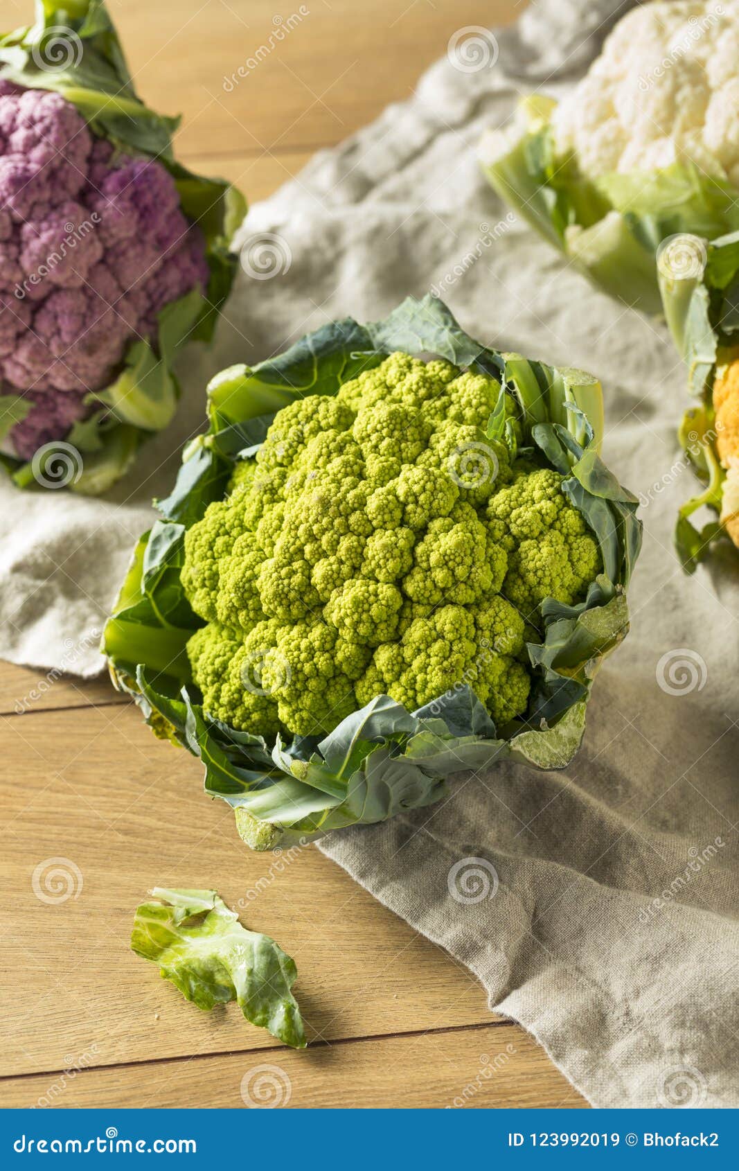 Raw Organic Multi Colored Cauliflower Stock Image - Image of ingredient ...