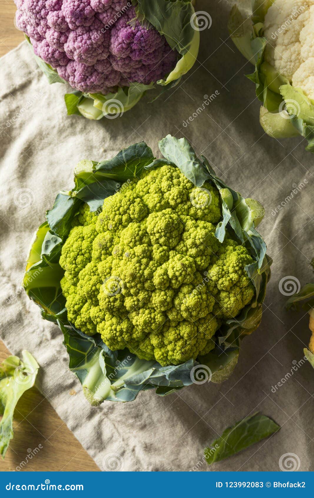 Raw Organic Multi Colored Cauliflower Stock Image - Image of ...