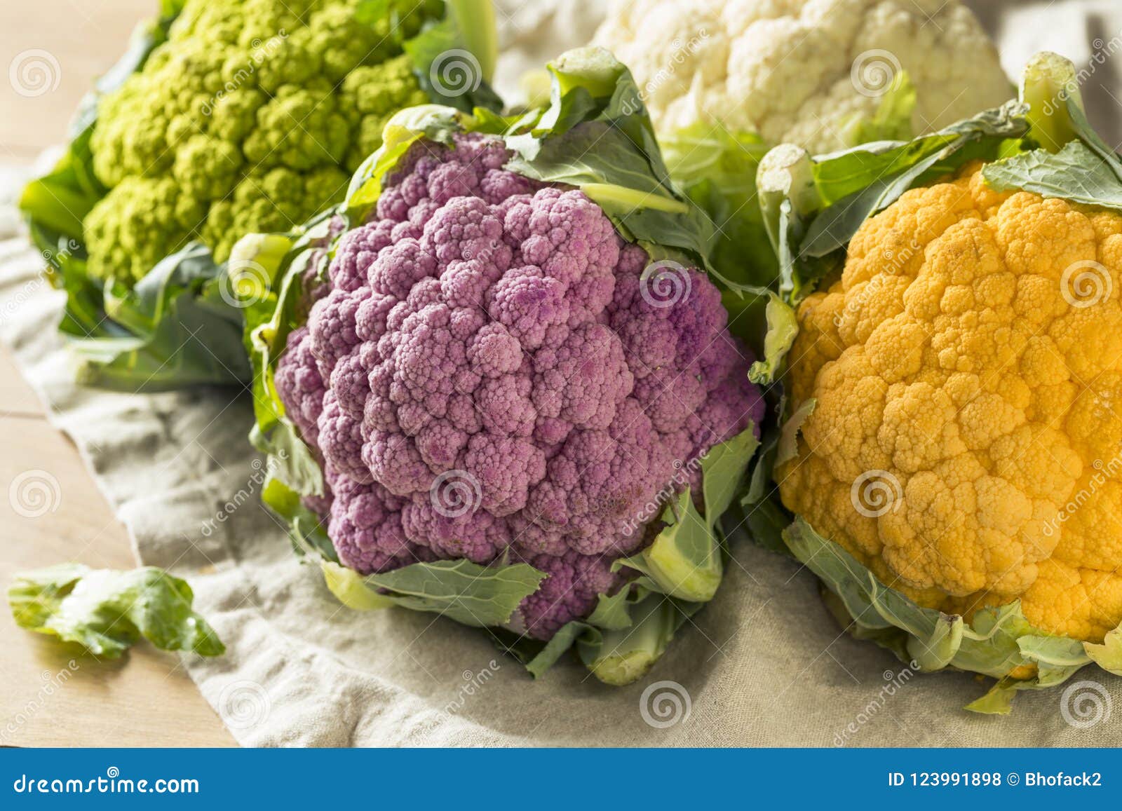 Raw Organic Multi Colored Cauliflower Stock Photo - Image of healthy ...