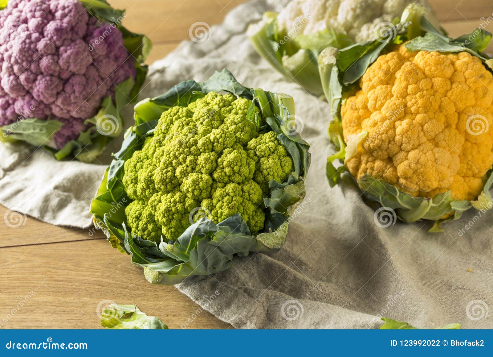 Raw Organic Multi Colored Cauliflower Stock Photo - Image of organic ...