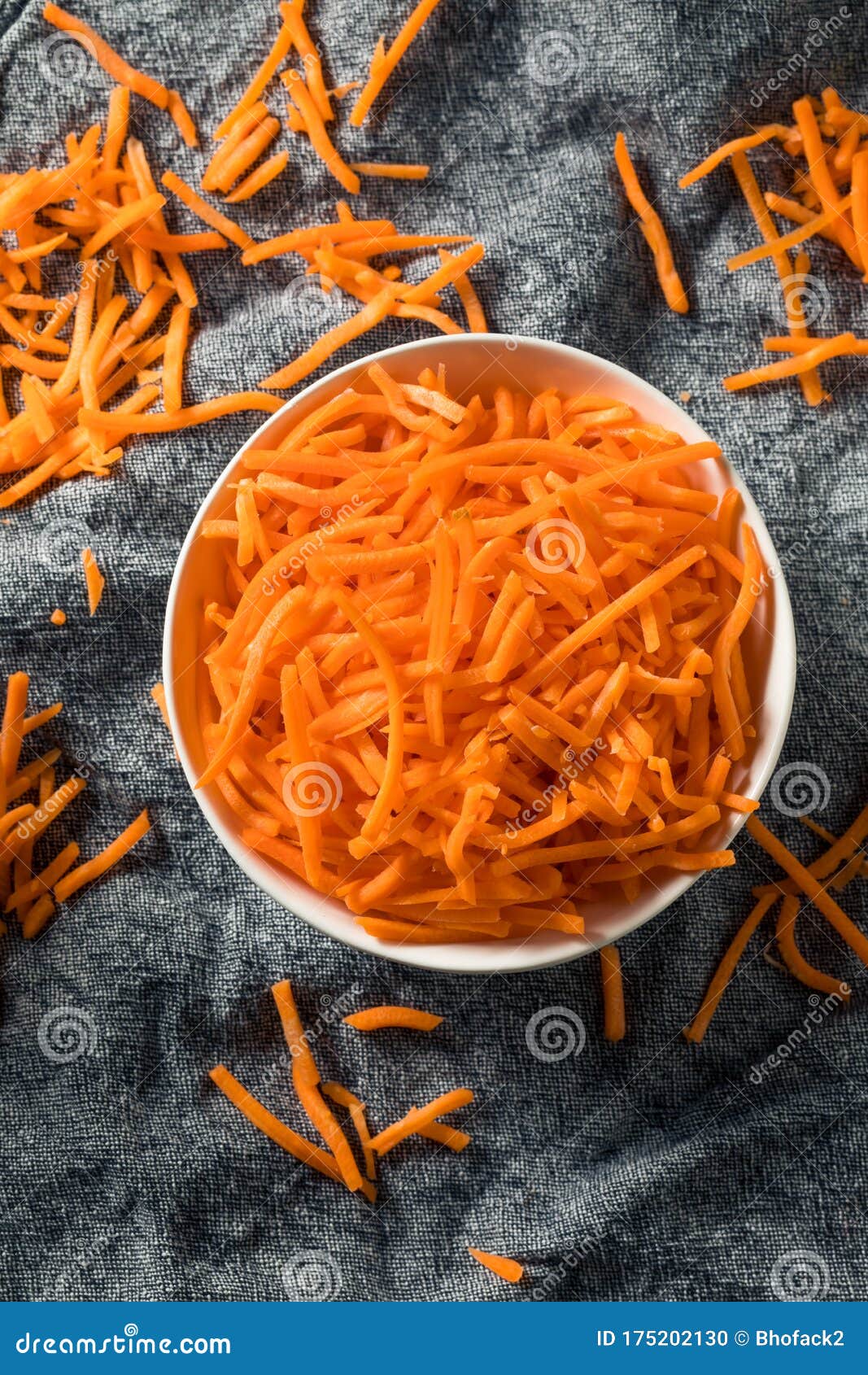 Raw Organic Orange Carrot Shreds Stock Photo - Image of nature, salad ...