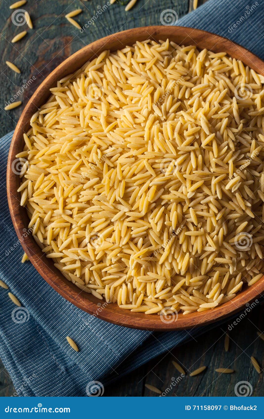 Raw Organic Orzo Pasta stock image. Image of italy, pasta - 71158097