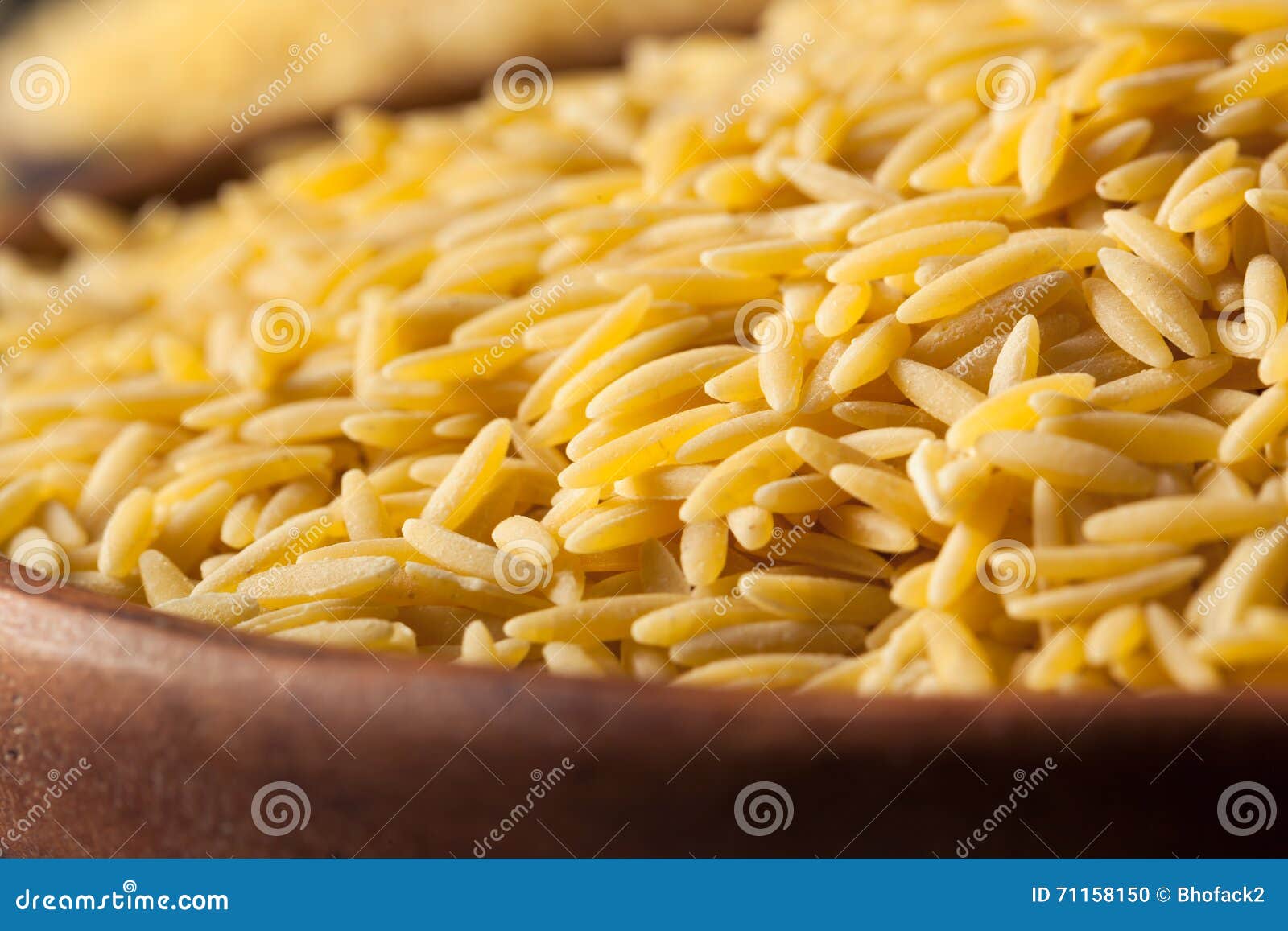Raw Organic Orzo Pasta stock photo. Image of edible, risoni - 71158150