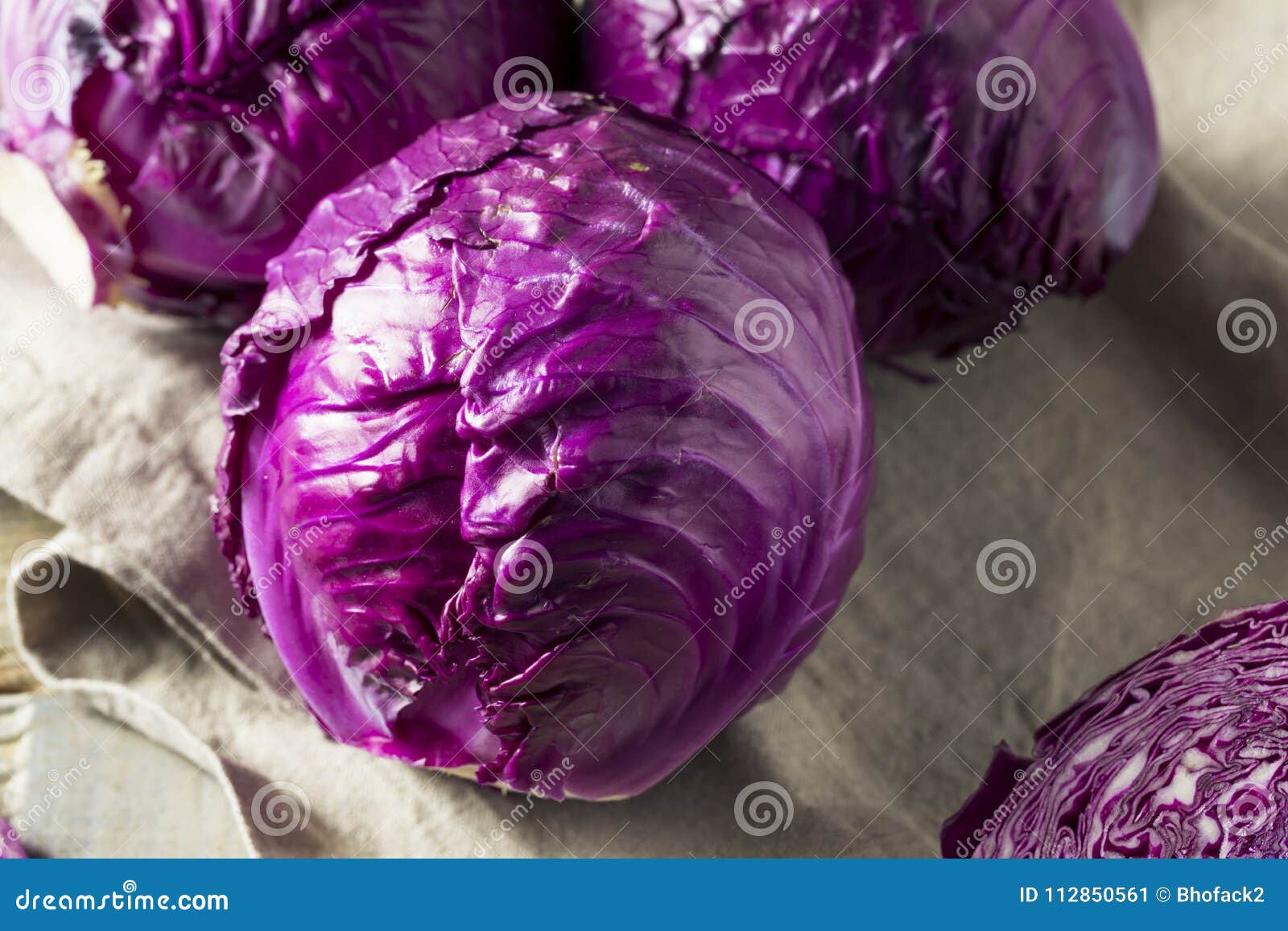 Raw Organic Purple Cabbage stock image. Image of nutritious - 112850561